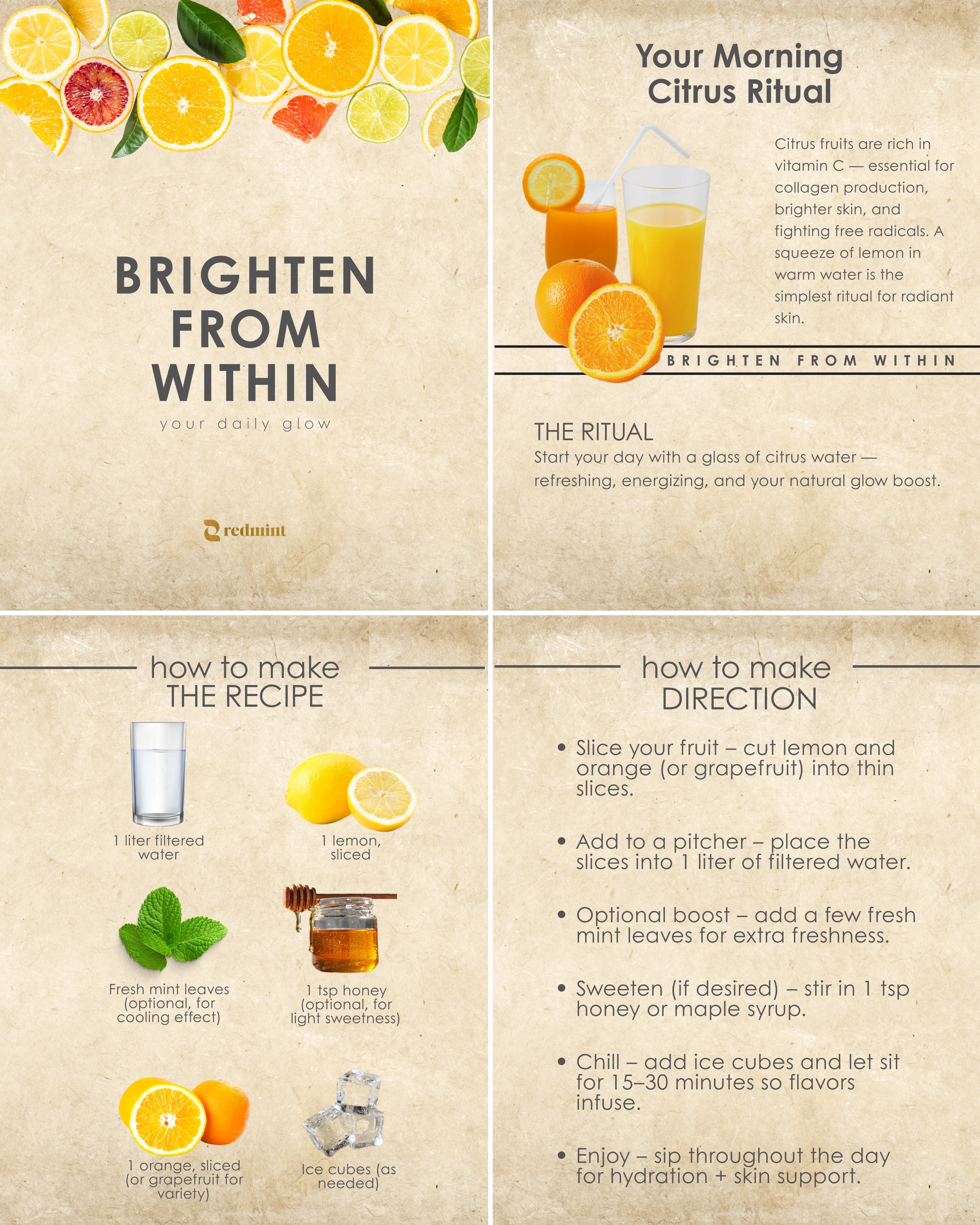 Citrus Water & TCM Rituals | Redmint Wellness